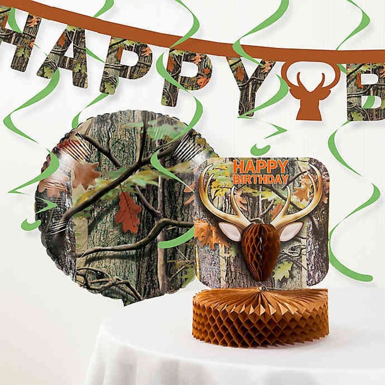 Hunting Camo Birthday Party Banner Measures 8.5 Feet Hunting - Etsy