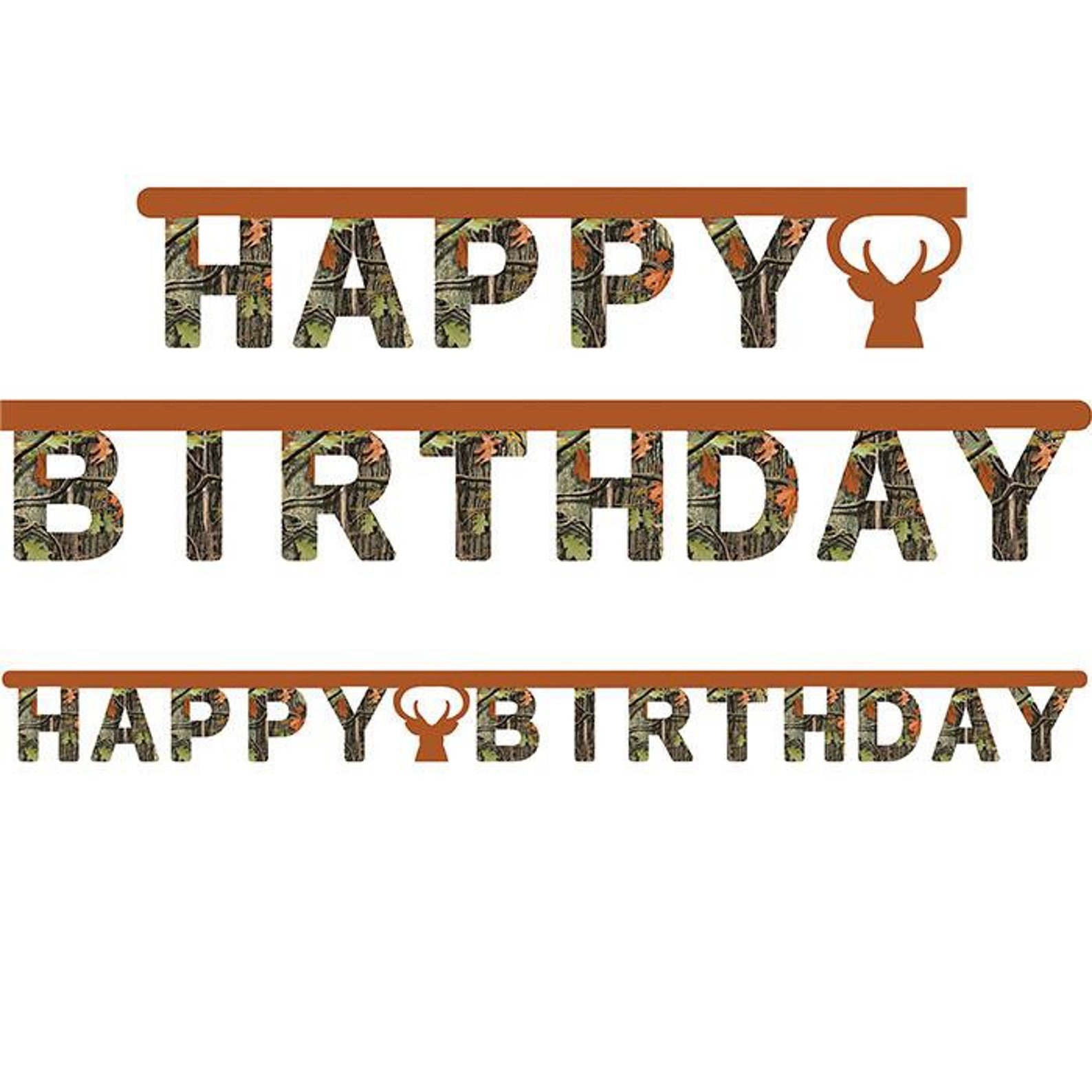 Hunting Camo Birthday Party Banner Measures 8.5 Feet Hunting - Etsy