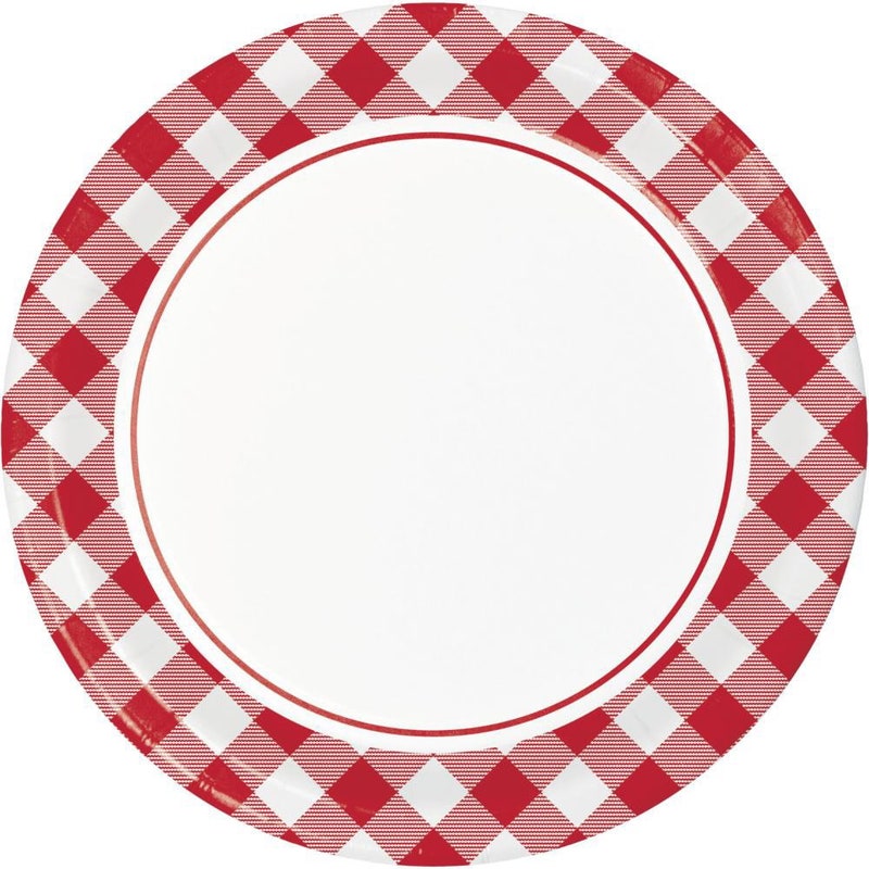 Gingham Plates - Etsy