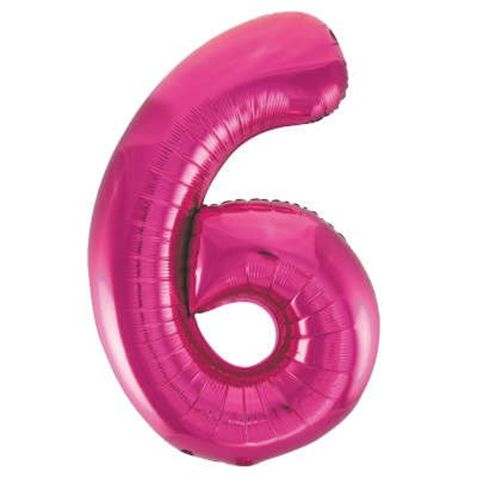 Hot Pink Number 6 Shaped Foil Balloon 34", Packaged - Etsy
