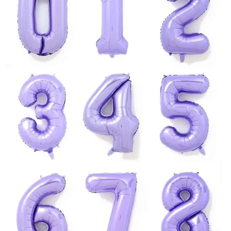 Purple Number Balloon - Etsy