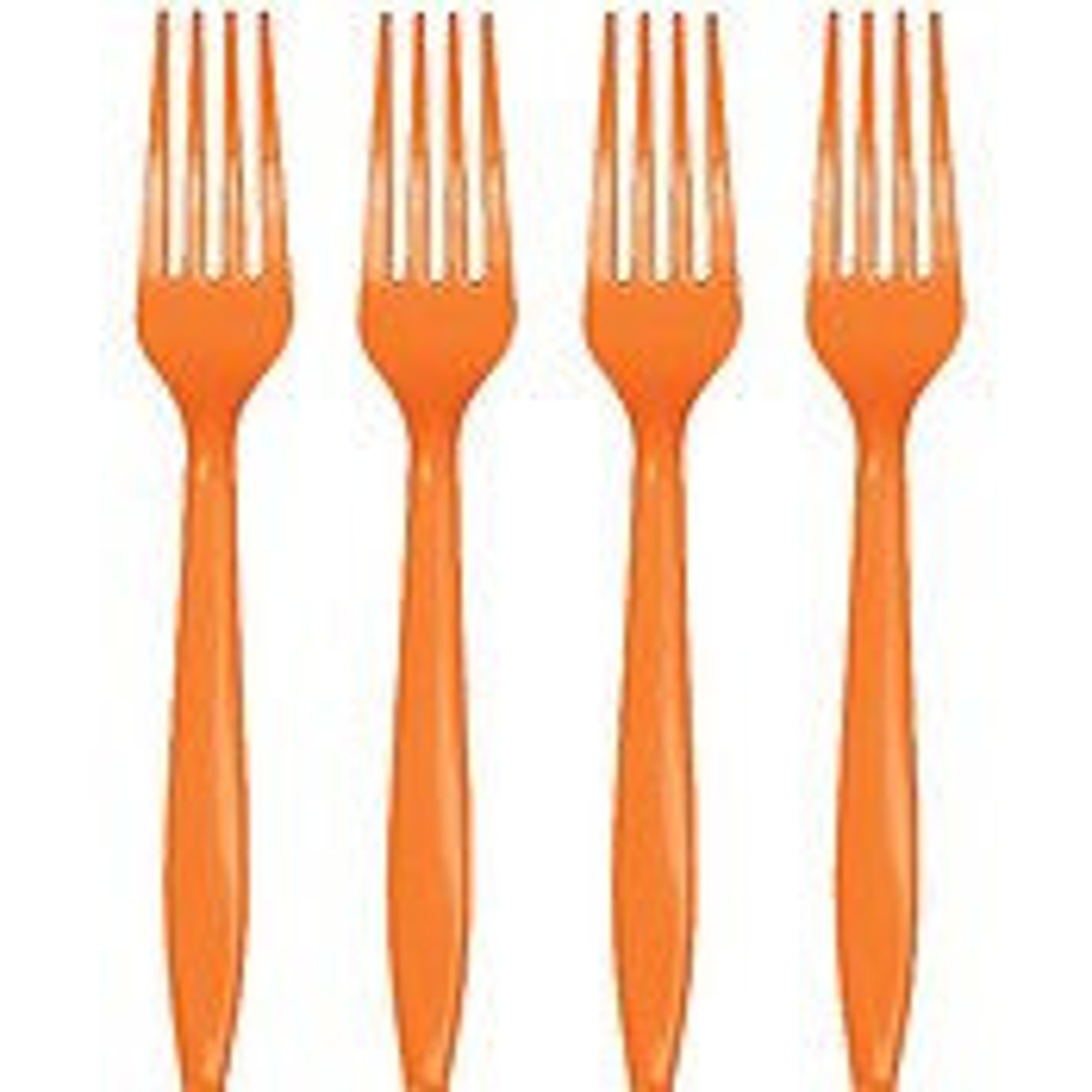Orange Plastic Party Forks, Set of 12, Perfect for Halloween ...
