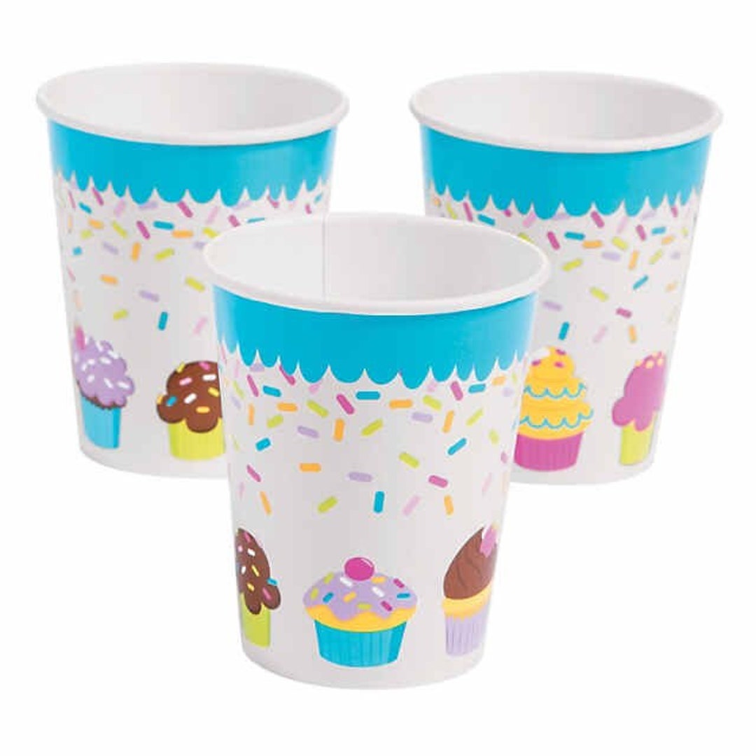 Cupcake Party Cups, Set of 8, Cupcake Party, Cupcake Party Decor - Etsy