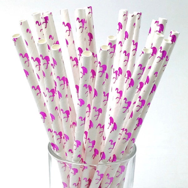 Flamingo Straws - Etsy