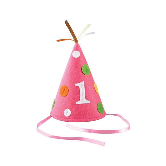 One Girls Felt Party Hat 1st Birthday Party Hat Child Size - Etsy