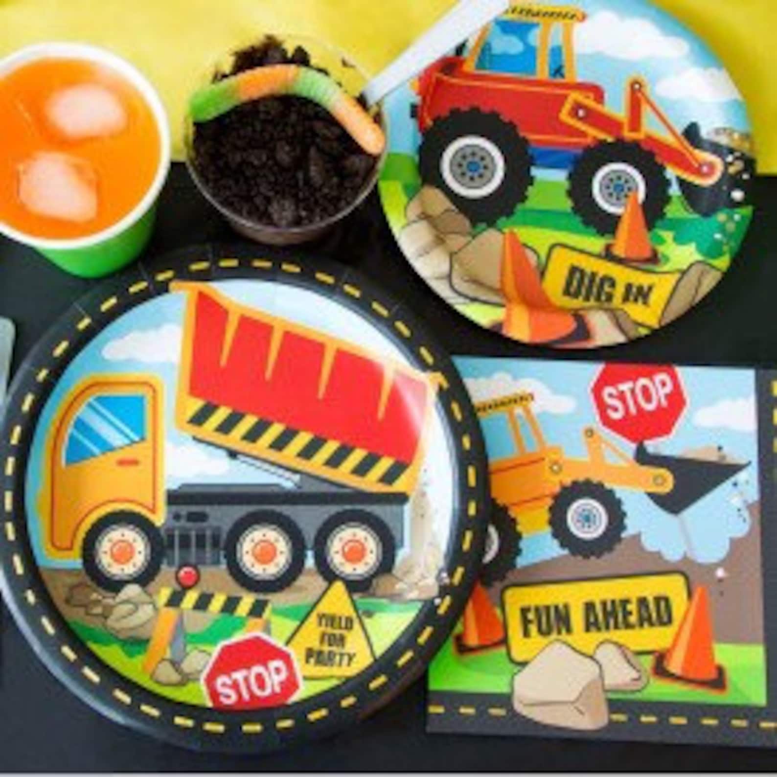 Construction Cone Candle Set Construction Birthday Set of 6 | Etsy