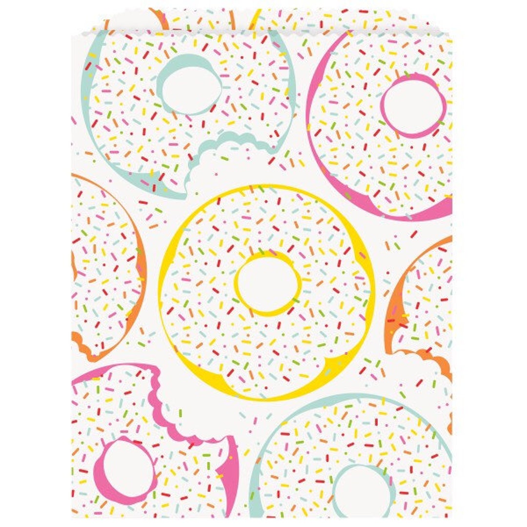 Sprinkles on Top Donut Party Treat Bags, Sprinkles Birthday, Set of 8 ...