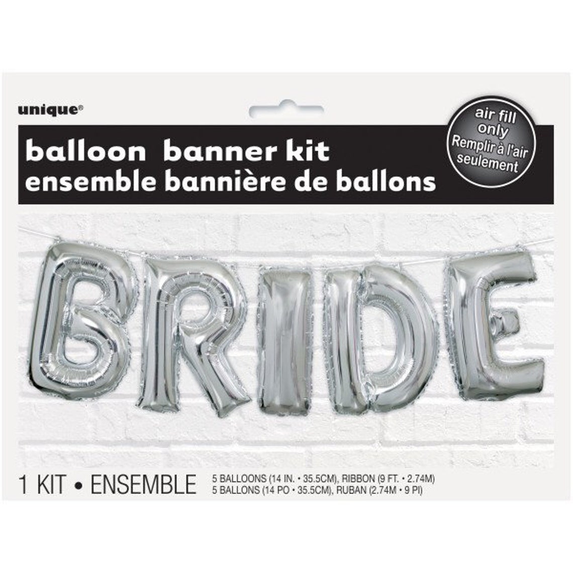 BRIDE Silver Balloon Banner Wedding Balloons Engagement - Etsy