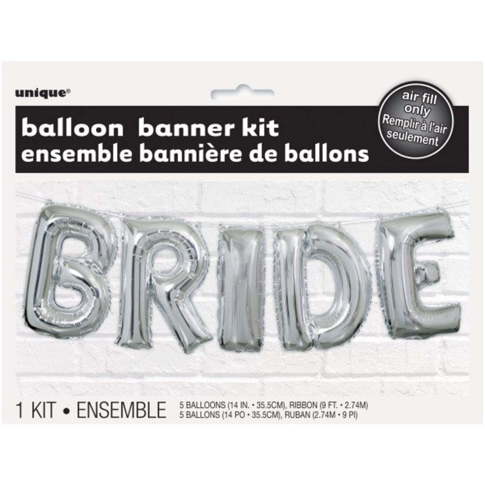 BRIDE Silver Balloon Banner Wedding Balloons Engagement | Etsy