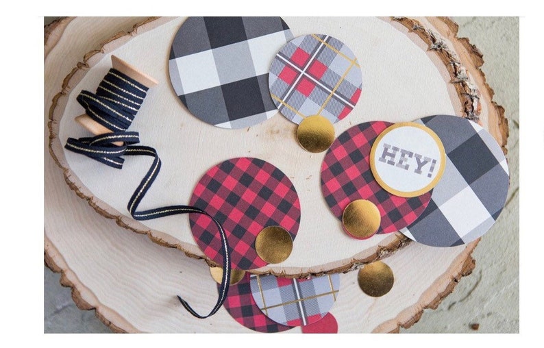 Buffalo Plaid Confetti 100 assorted pieces Lumberjack Party | Etsy