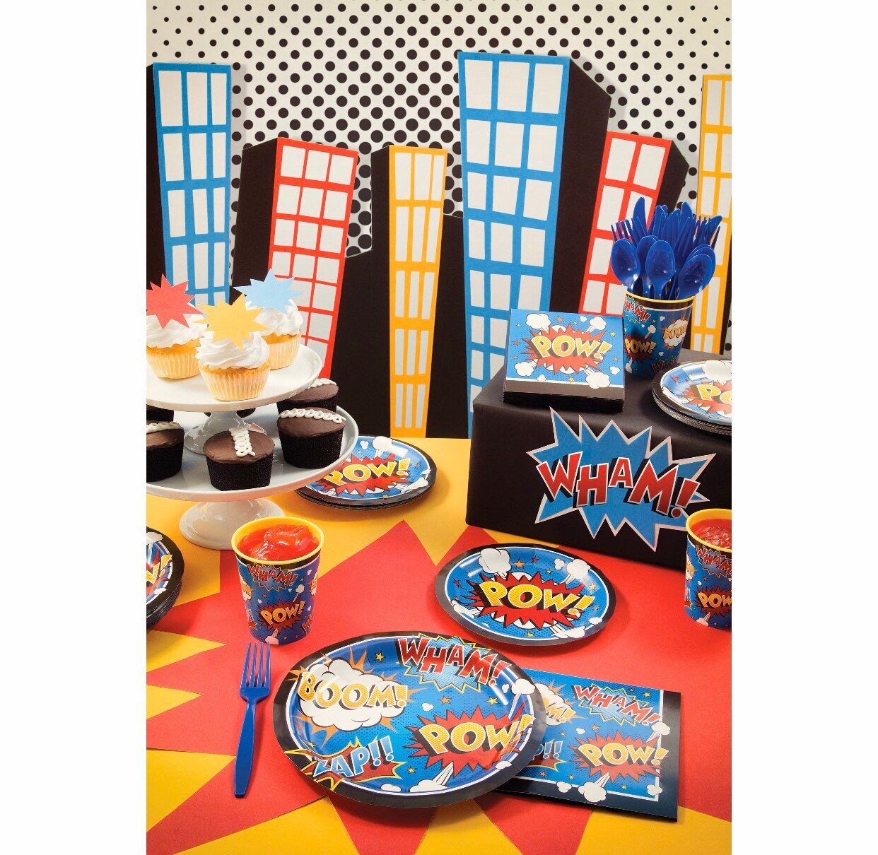 Superhero Slogans Dinner Plates Set of 8 Superhero Themed | Etsy