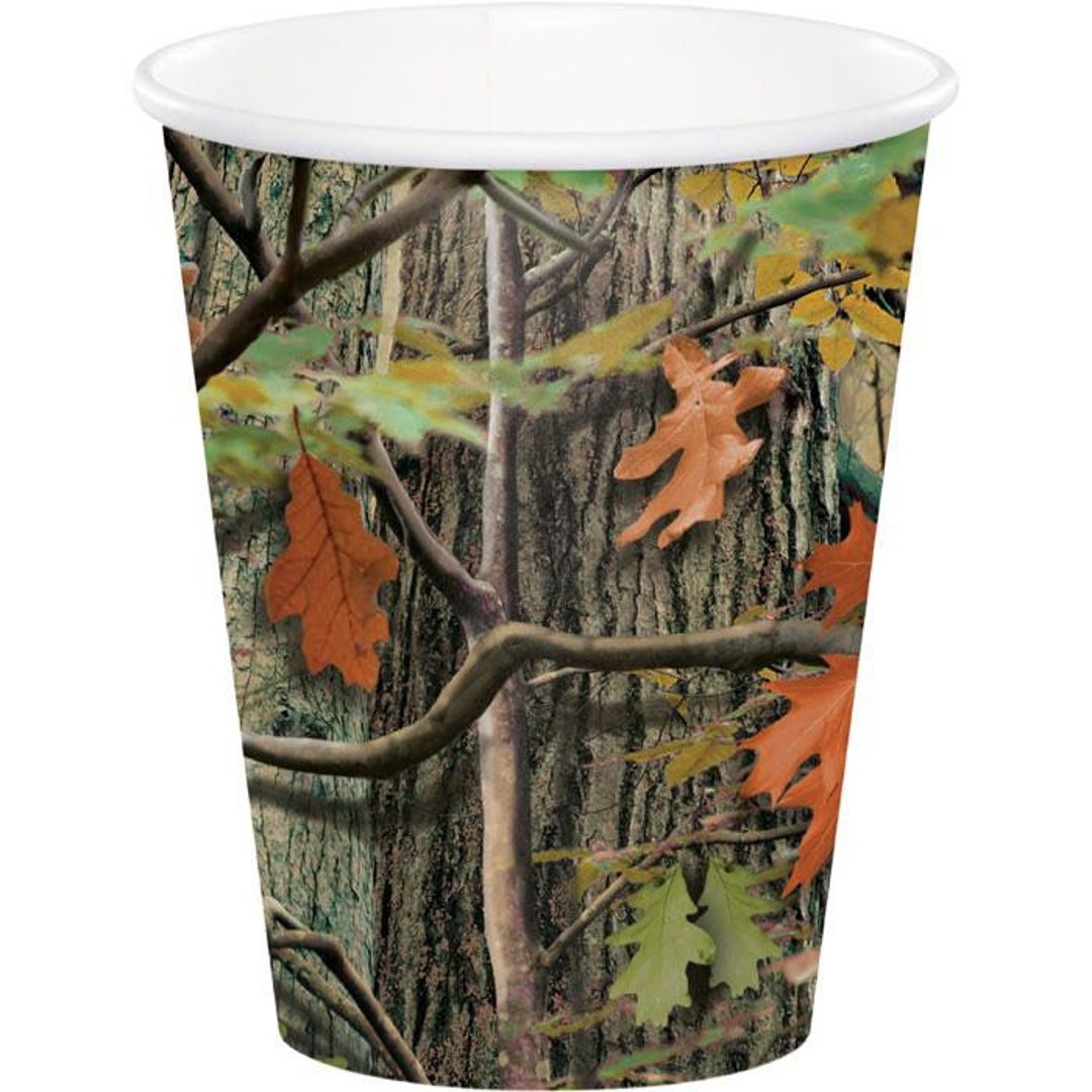 Hunting Camo Birthday 9 Oz. Cups, Set of 8, Hunting Party - Etsy