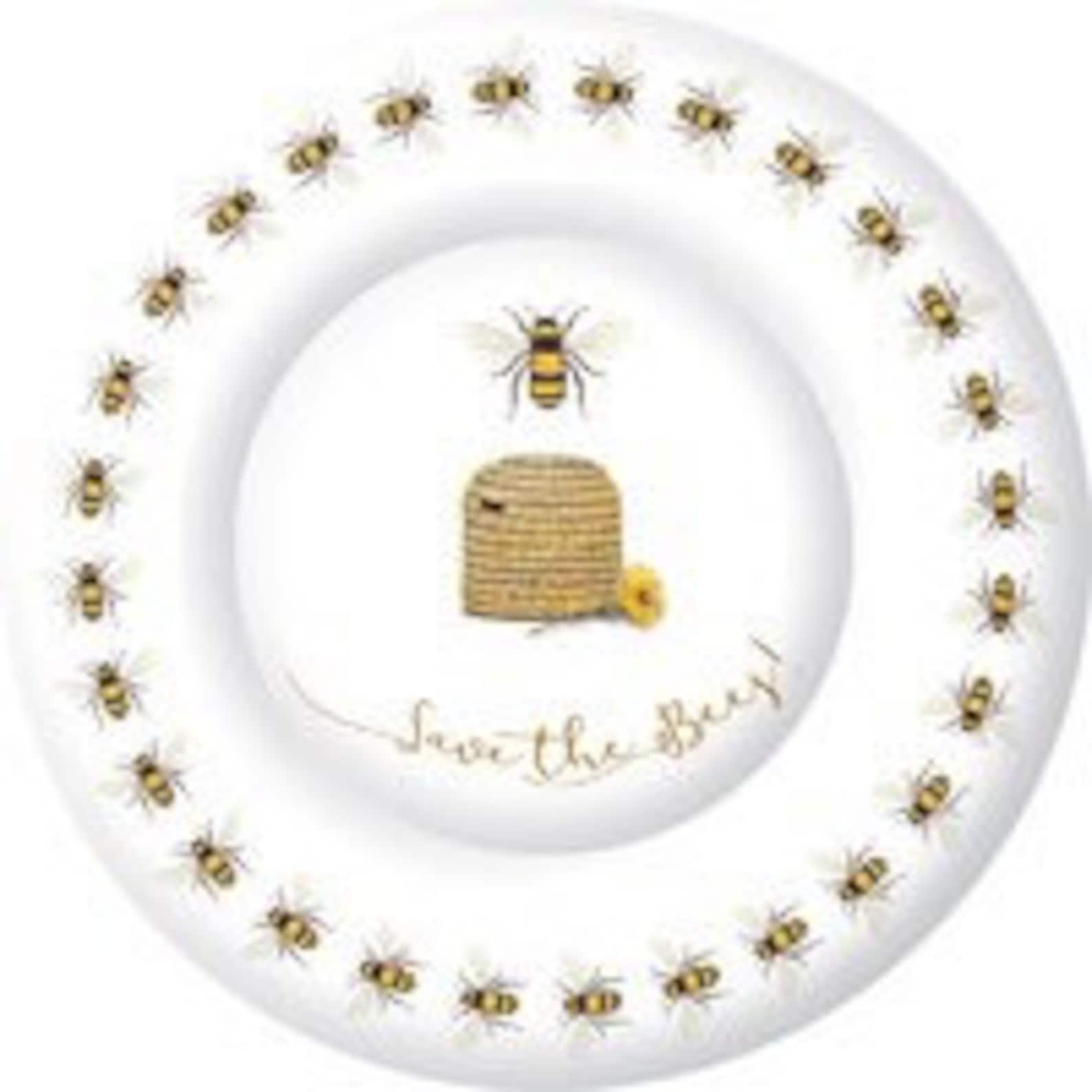 Save the Bees Dinner Plates Set of 8 Sweet as Can Bee Happy - Etsy