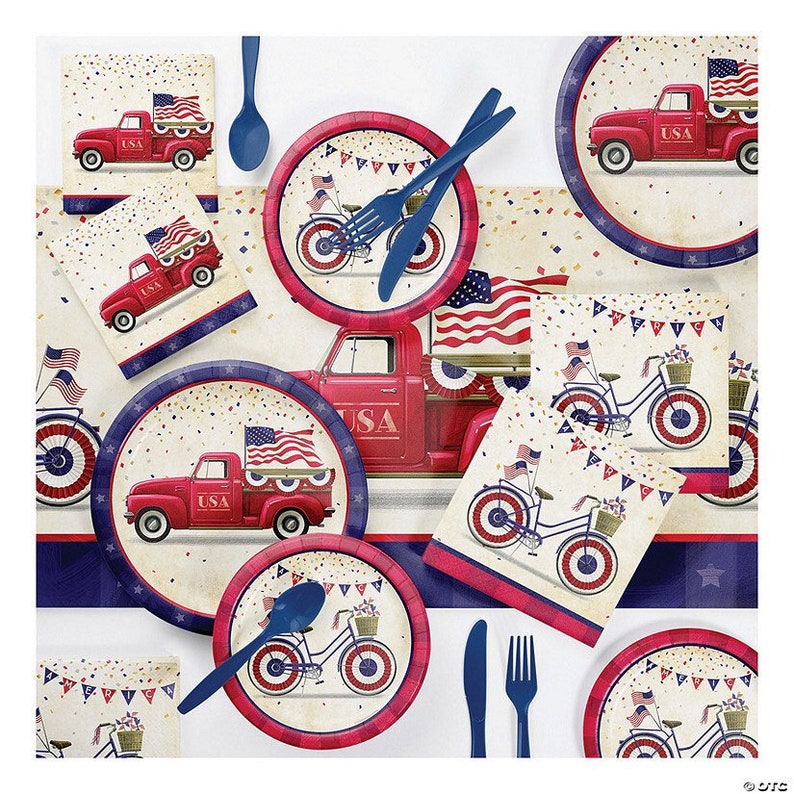 Patriotic Parade Luncheon Napkins Set of 16 Patriotic Party - Etsy