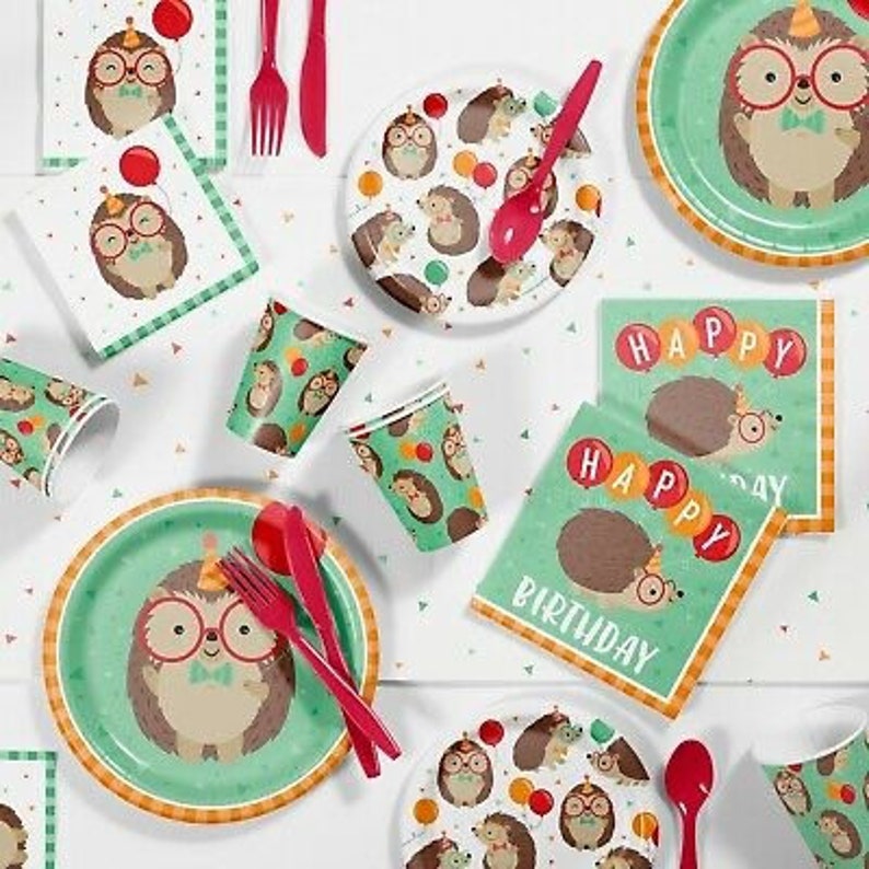 Hedgehog Party Happy Birthday Luncheon Napkins Hedgehog - Etsy
