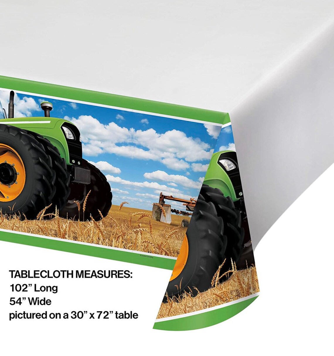 Tractor Time Border Print Plastic Tablecover 54 X 102 - Etsy