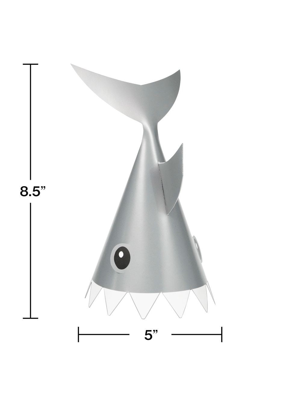 Shark Party Hats Set of 8 Shark Party Favors Boy Birthday | Etsy