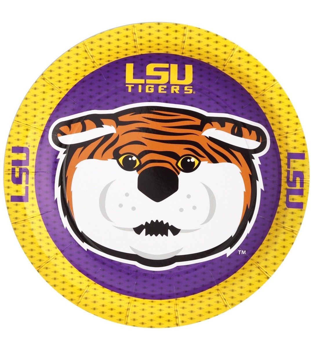 LSU Paper Dessert Plates, Set of 8, LSU Football Party, Louisiana State ...