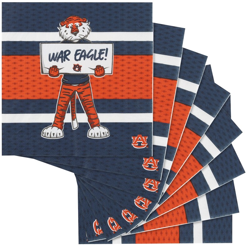 Auburn Tigers Aubie Luncheon Napkin, Set of 16, ,6.5”x6.5” - Etsy