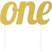 Gold Glitter ONE Cake Topper, One Cake Topper, Prince or Princess ...