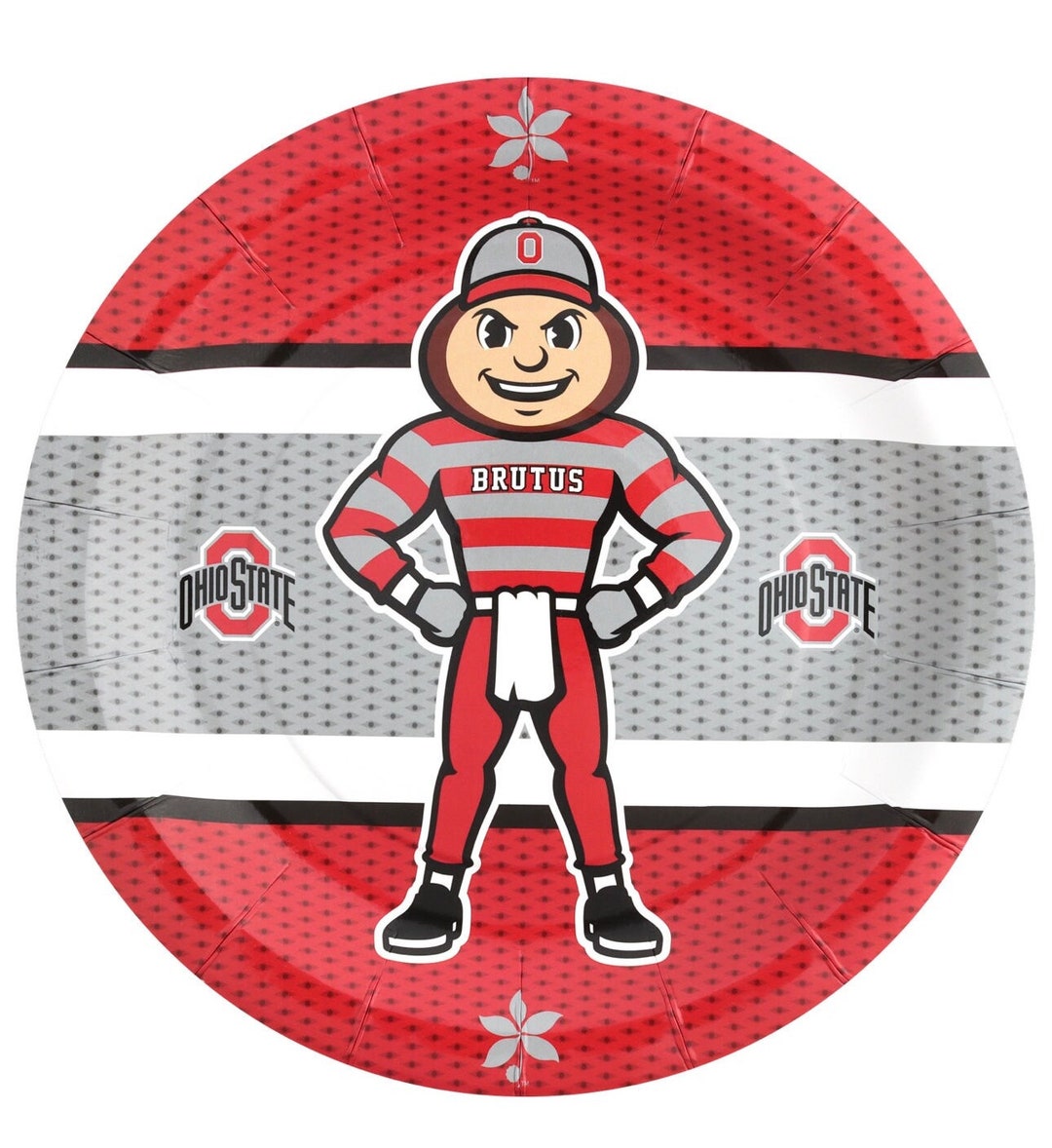 Ohio State Buckeyes 9” Dinner Plates, Brutus Plates, Set of 8, Football ...