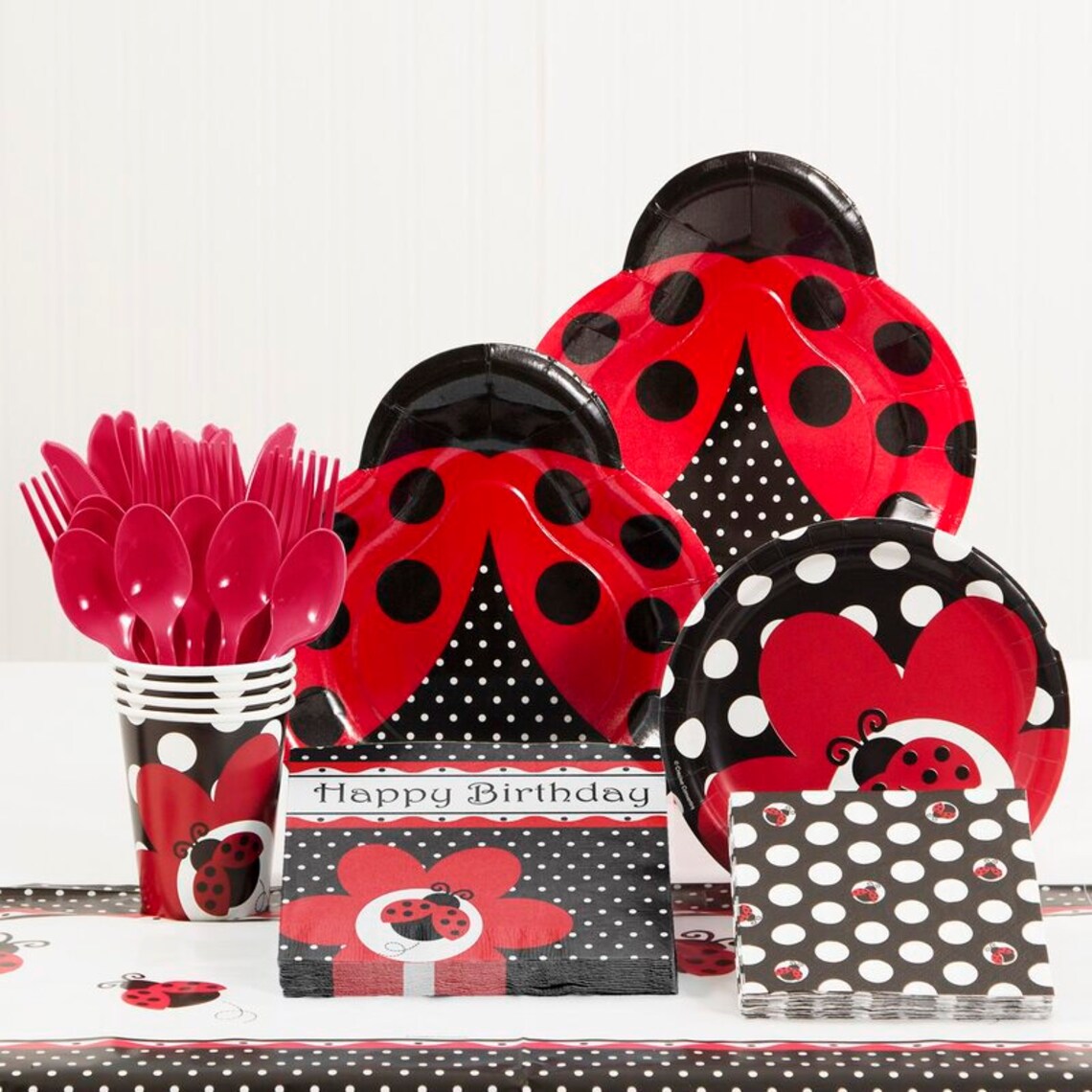 Ladybug 10 Dinner Plates Set of 8 Ladybug Party Ladybug - Etsy