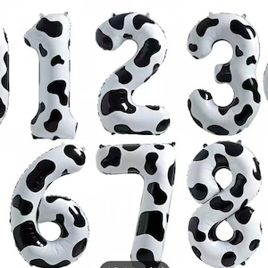 Cow Print 40” Number Balloon, Choose 0-9, Cow Birthday Party, Cow ...