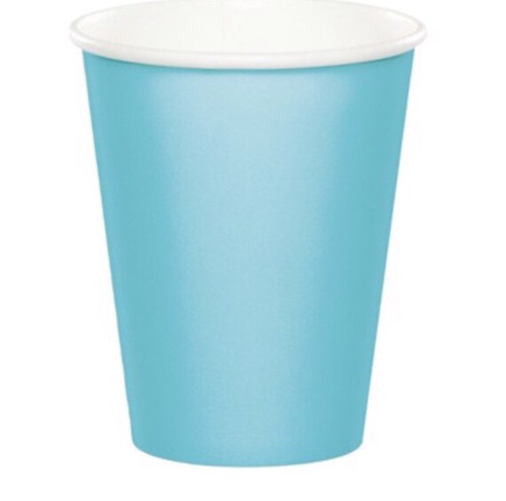Set of 24 Pastel Blue Party Cups 9 oz. Gender Reveal | Etsy