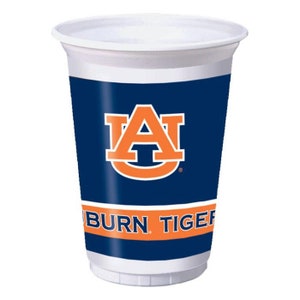 Auburn University Plastic Cups, 20 Ounce, 8 Cups per Package ...