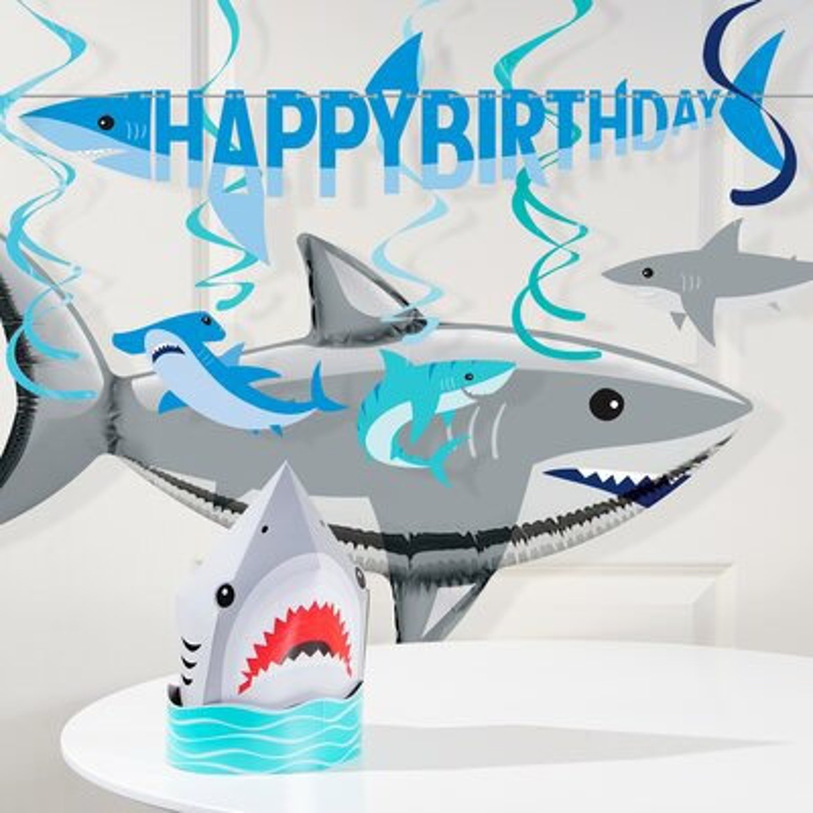 Shark Table Centerpiece Shark Party Shark Centerpiece Shark | Etsy