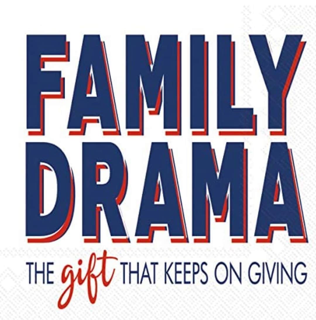 Family Drama Rosanne Beck Paper Napkins, 20-count Cocktail Size 5”x5 ...