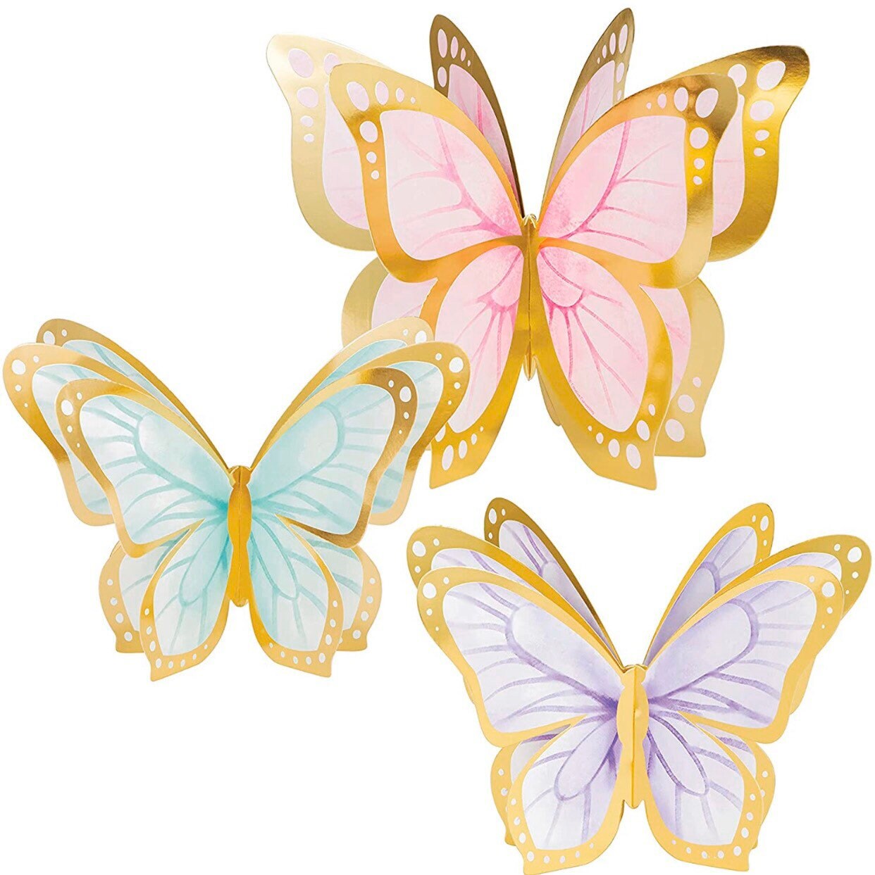 Butterfly Shimmer Centerpieces 3 Piece Set Butterfly - Etsy