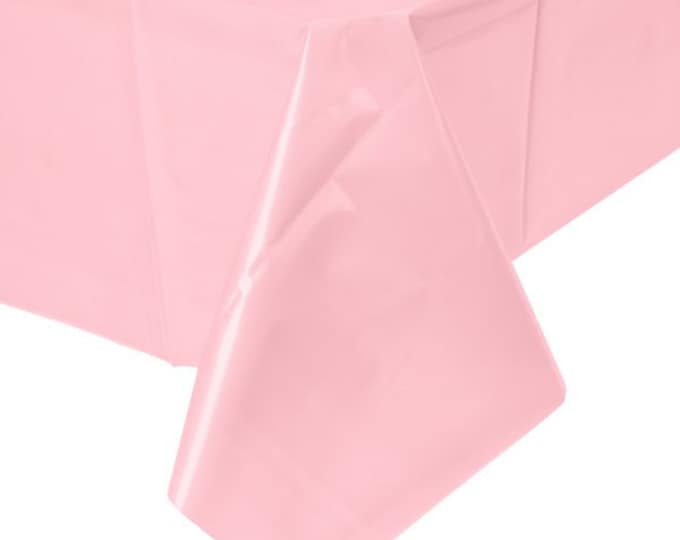 Pastel Pink Plastic Table Cover 54x108 Rectangle - Etsy