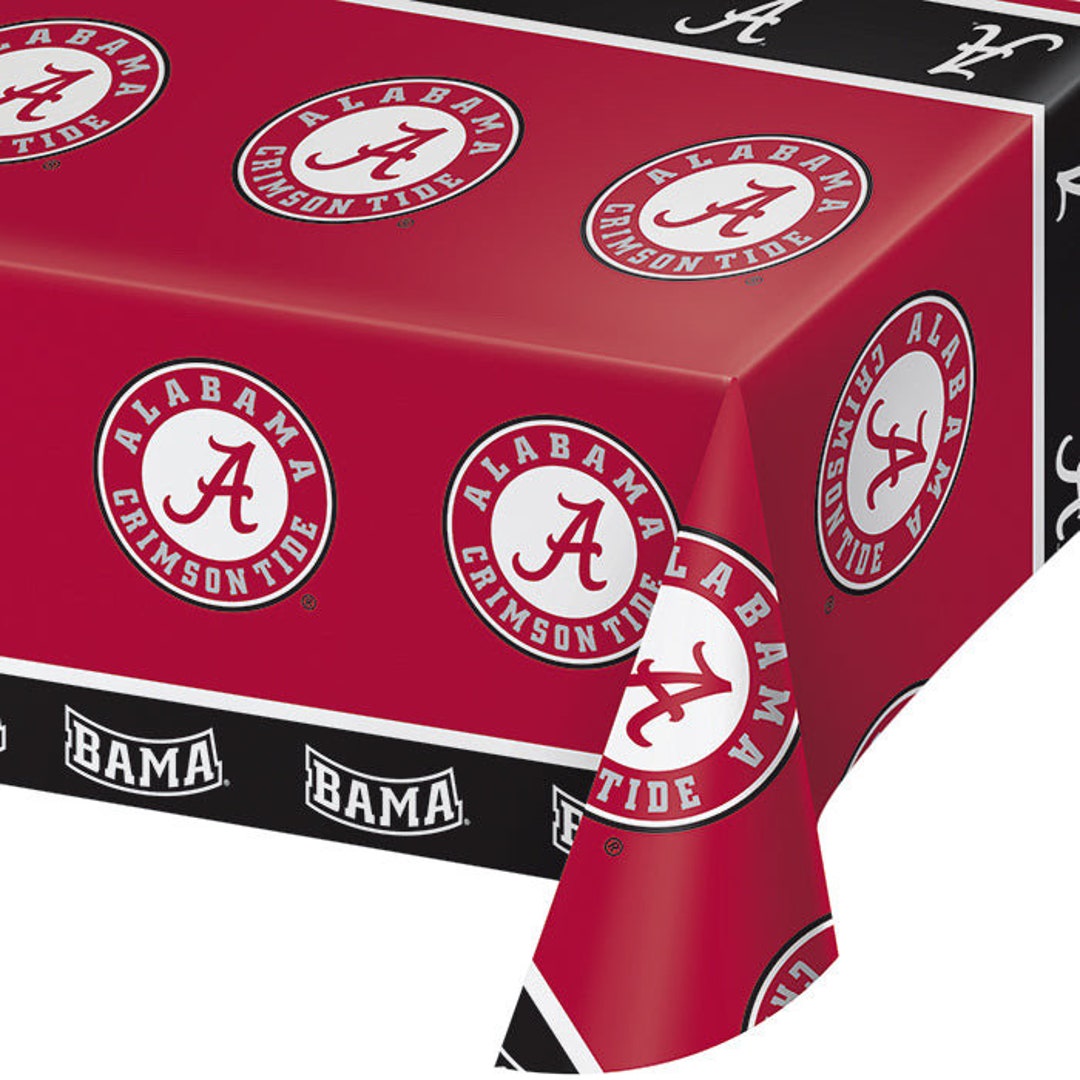 University of Alabama Plastic Tablecloth 54”x108”, 1 Count, Alabama ...