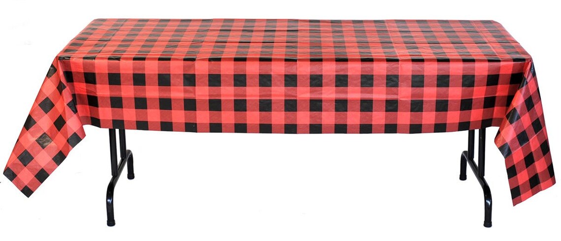 Buffalo Plaid Table Cover 54 X 108 Inches, Lumberjack Party, Table ...