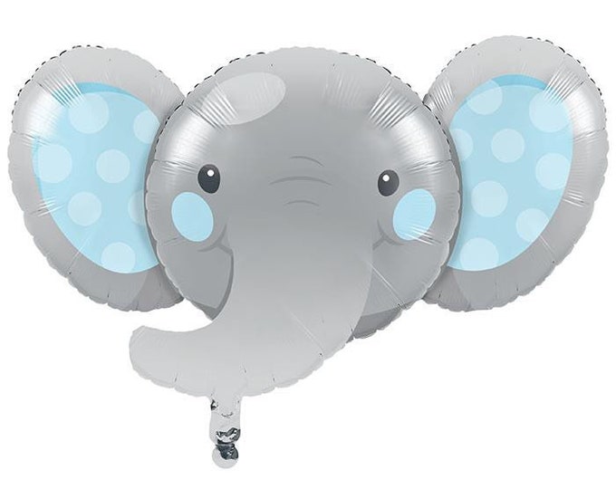 Elephant Blue Balloon, 21” X 35”, Elephant Themed Party, Elephant Baby ...