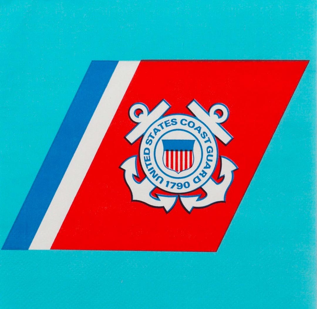 U.S. Coast Guard Luncheon Napkins, Set of 16, Military Party, Military ...