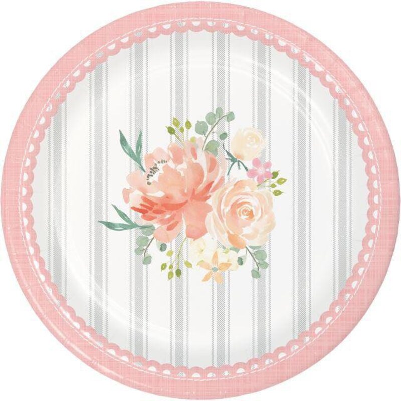 Peach Paper Plates - Etsy