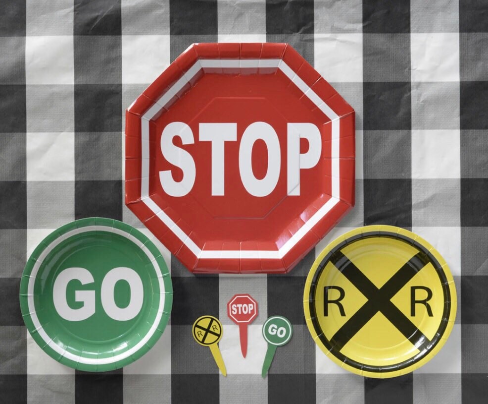 Railroad Happy Birthday Banner Transportation Party Train | Etsy