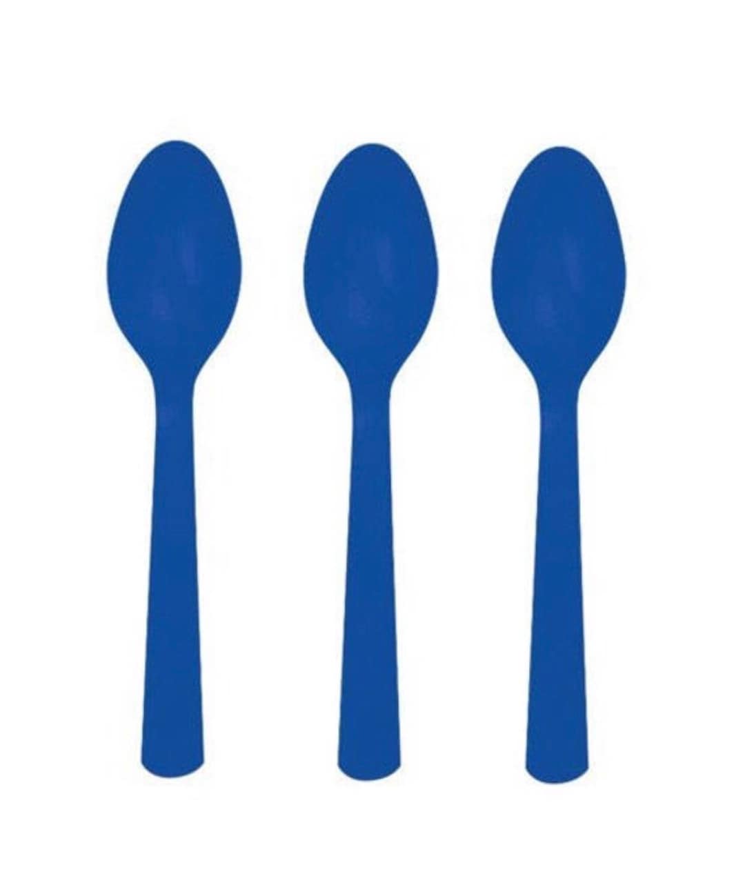 Royal Blue Plastic Party Spoons, Set of 12, Perfect for Gender Reveal ...