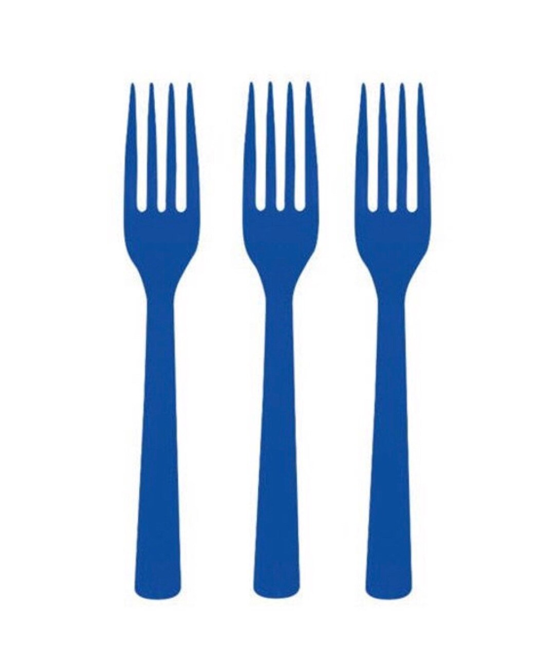 Royal Blue Plastic Party Forks, Set of 12, Perfect for Gender Reveal ...