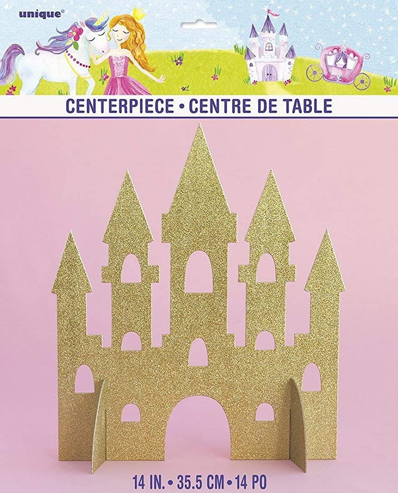 Princess Castle Glitter Centerpiece Princess Birthday Party - Etsy