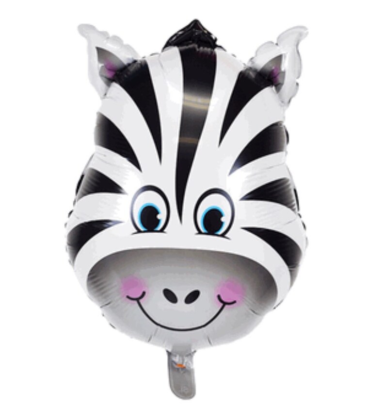 32 Smiling Zebra Balloon Zoo Animal Zebra Birthday Party | Etsy
