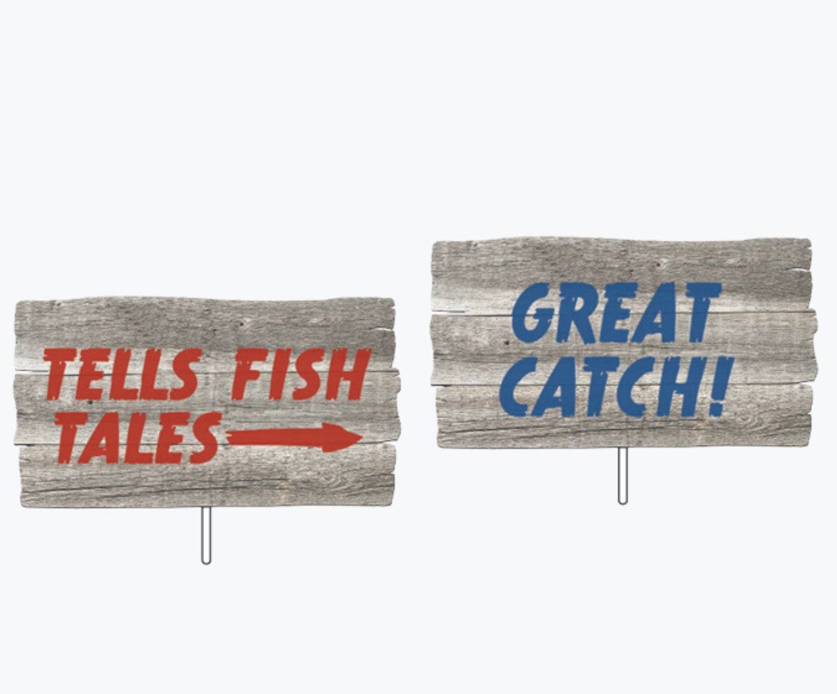 Gone Fishing Photo Props, 12 Piece Set, Fish Birthday Party, Retirement ...