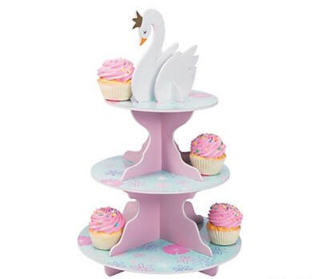 Pastel Swan Princess Cupcake Stand, Swan Party, Swan Baby Shower - Etsy