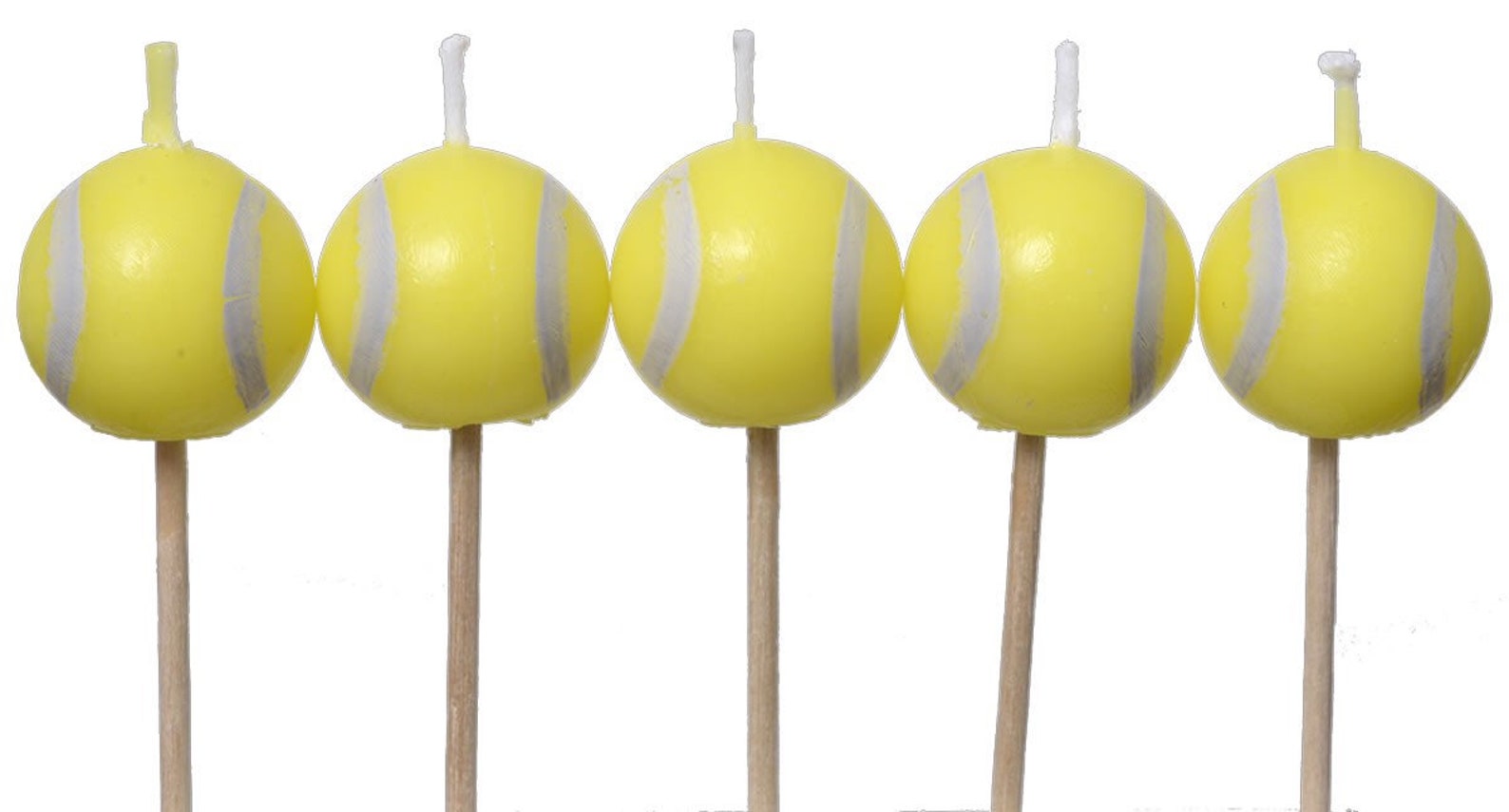 Tennis Party Candles 5 per Pack, Tennis Party, Tennis Birthday, Tennis ...