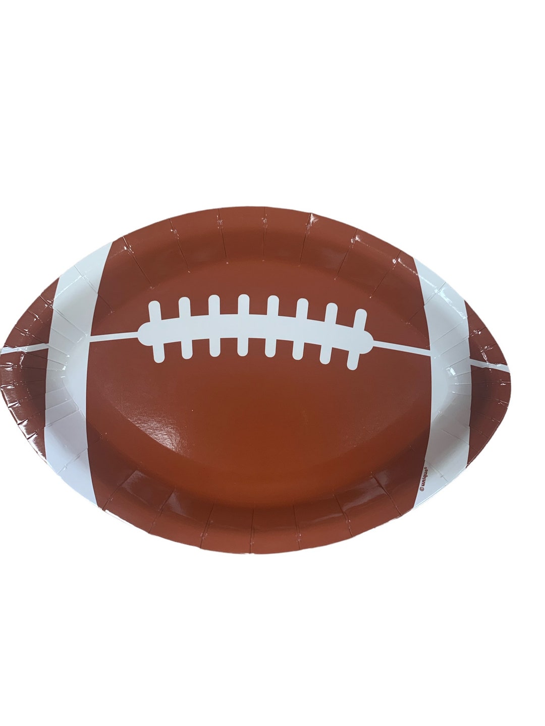 Football Shaped Dinner Plate, 9.25” Tailgate Party Plates, 8 Count ...