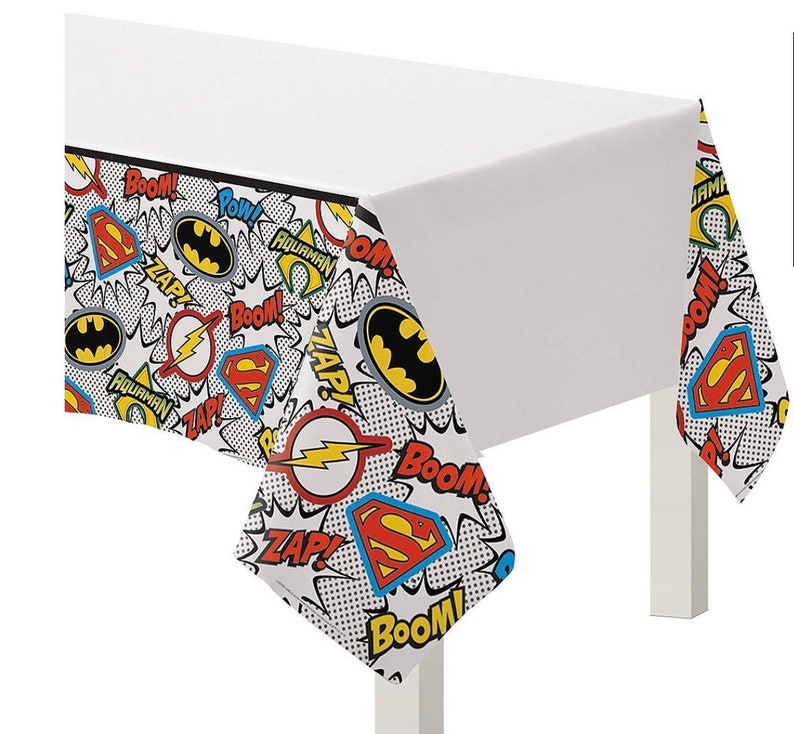 Superhero Plastic Table Cover 54x96 Superhero Themed - Etsy