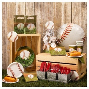 Baseball Dinner Plates, Set of 8, Baseball Party, Baseball Themed Party ...