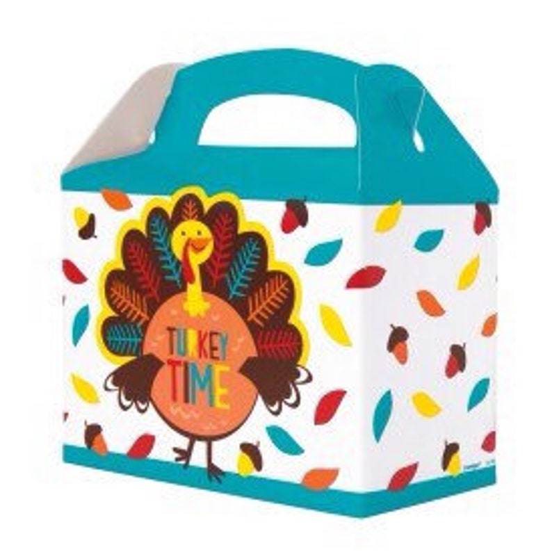 Cartoon Turkey Treat Boxes, Fall Party, Thanksgiving Table, Set of 4 ...